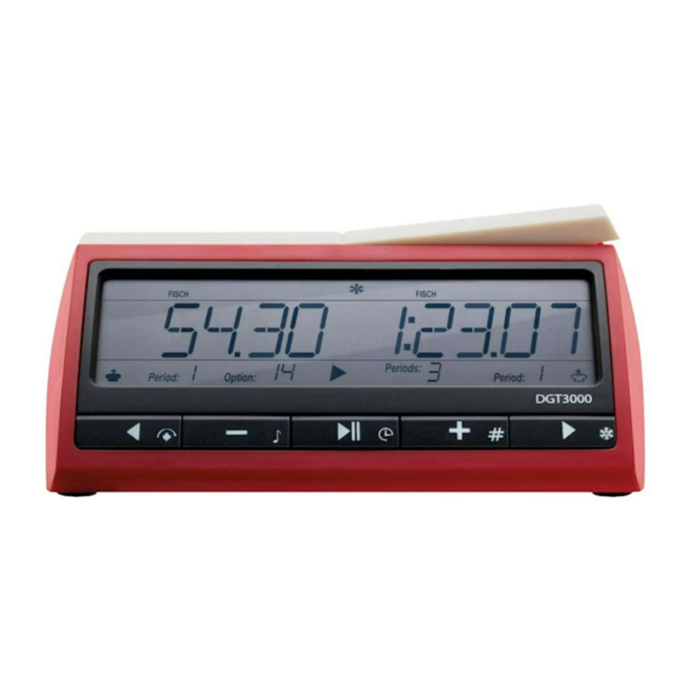 DGT 3000 Red FIDE Championship Chess Clock with 25 Pre Set Timing Syst ...