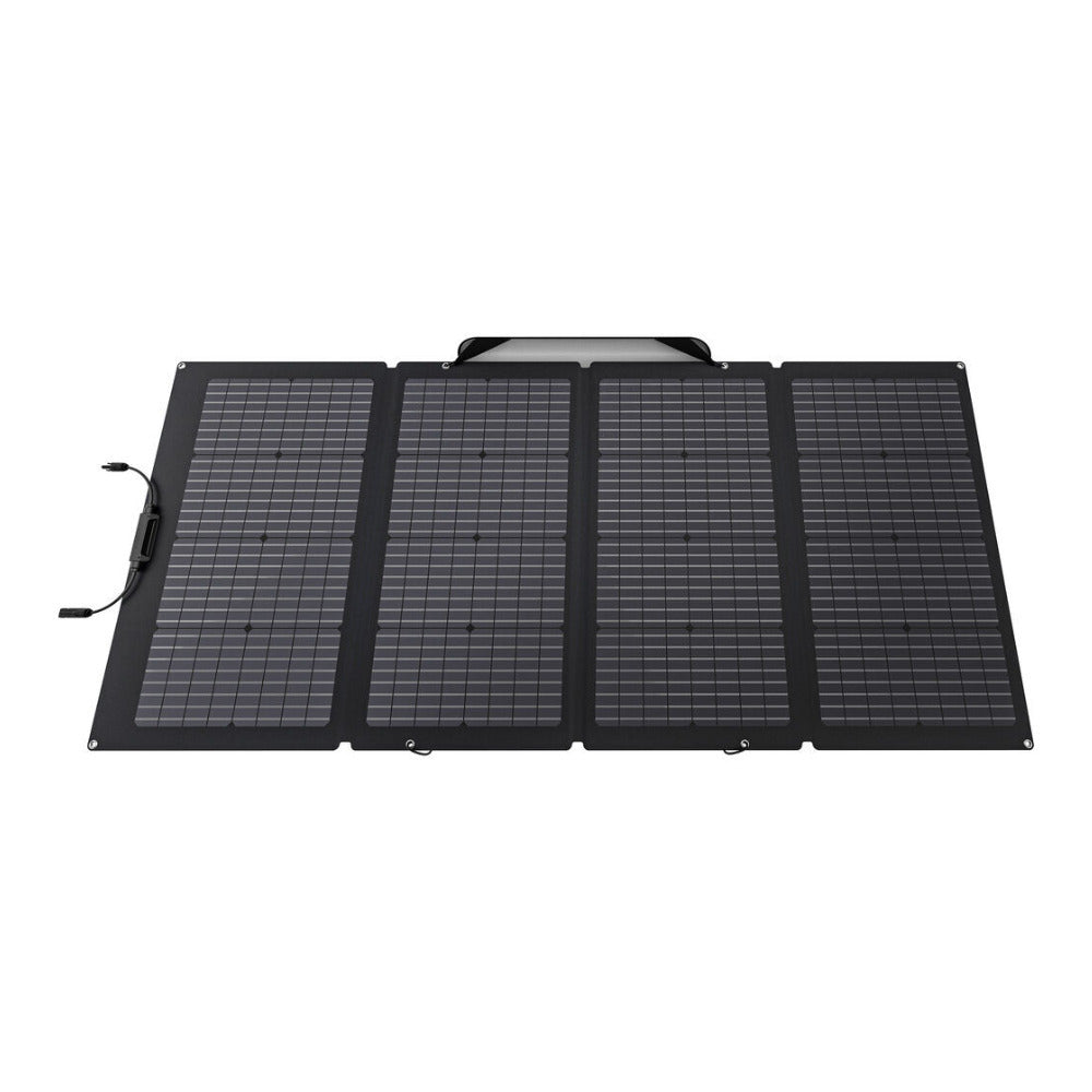 EcoFlow 220W Bifacial Portable Solar Panel - IP68 Water-Resistant (Bla ...